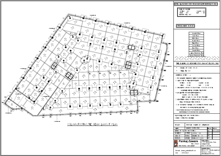 COLUMN AND FOOTING LAYOUT | PDF