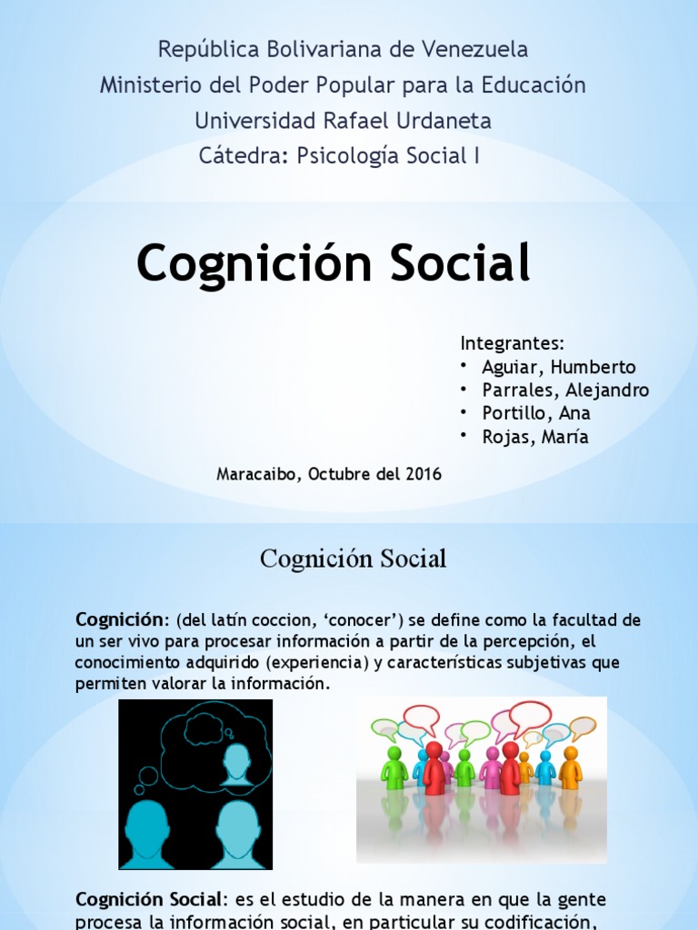 Cognición Social: Procesos y Representaciones | PDF | Cognición ...