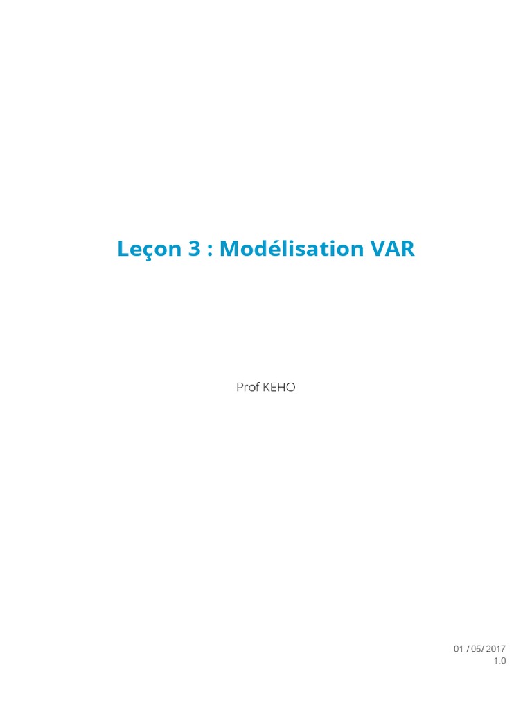 Etapes Simulation VAR | PDF | Équations | Statistiques