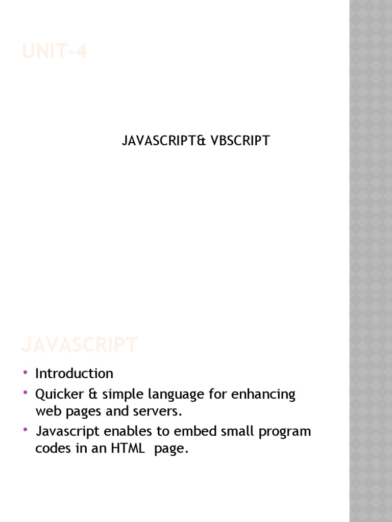 WT Unit 4 | PDF | Java Script | Http Cookie