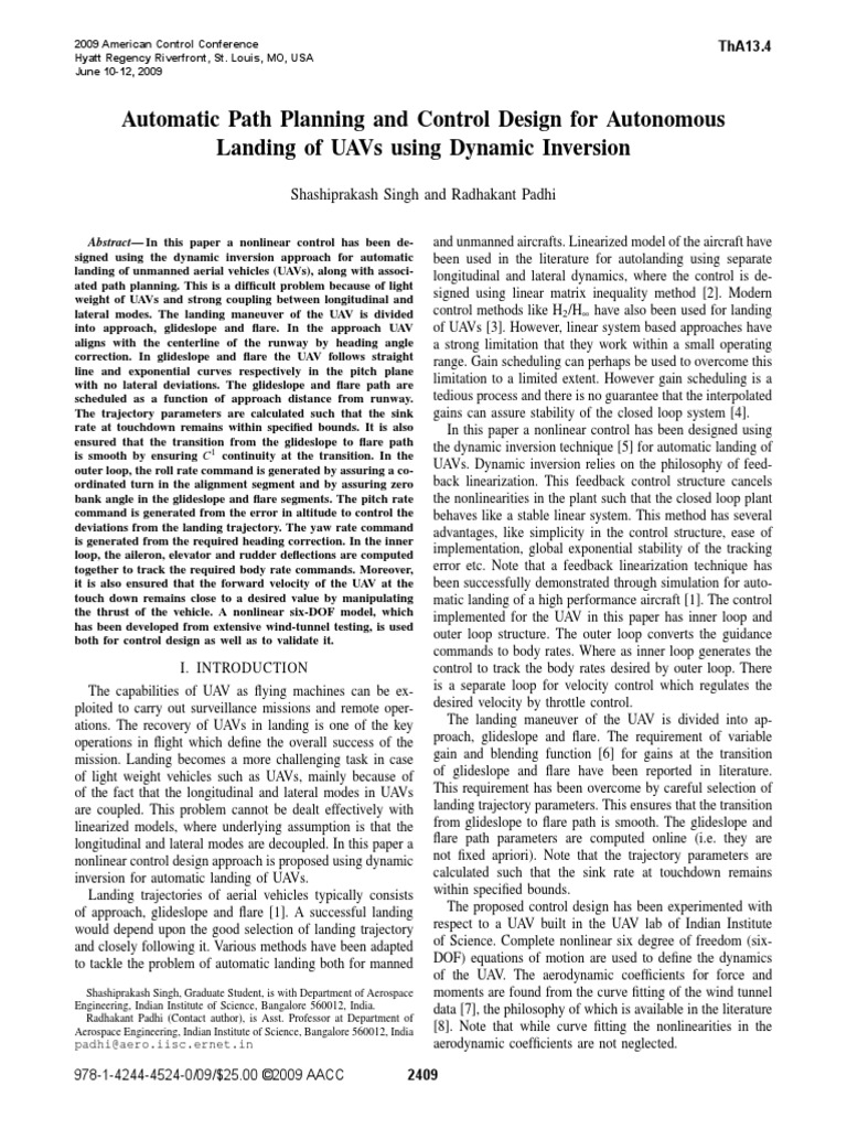 Automatic Path Planning and Control Design For Autonomous | PDF | Control Theory | Unmanned ...