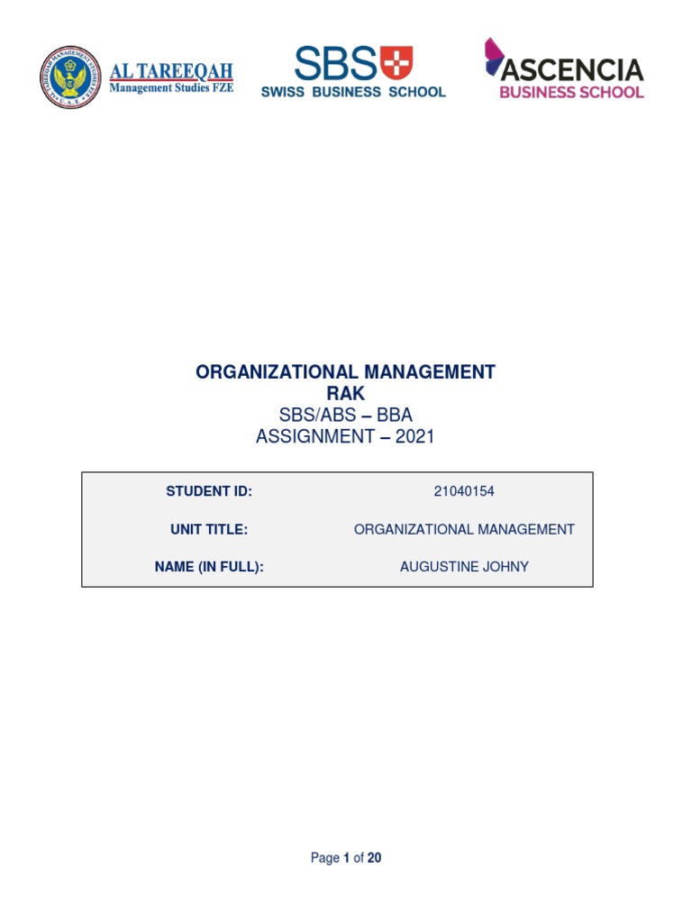 Organizational Management | PDF | Leadership | Organizational Structure