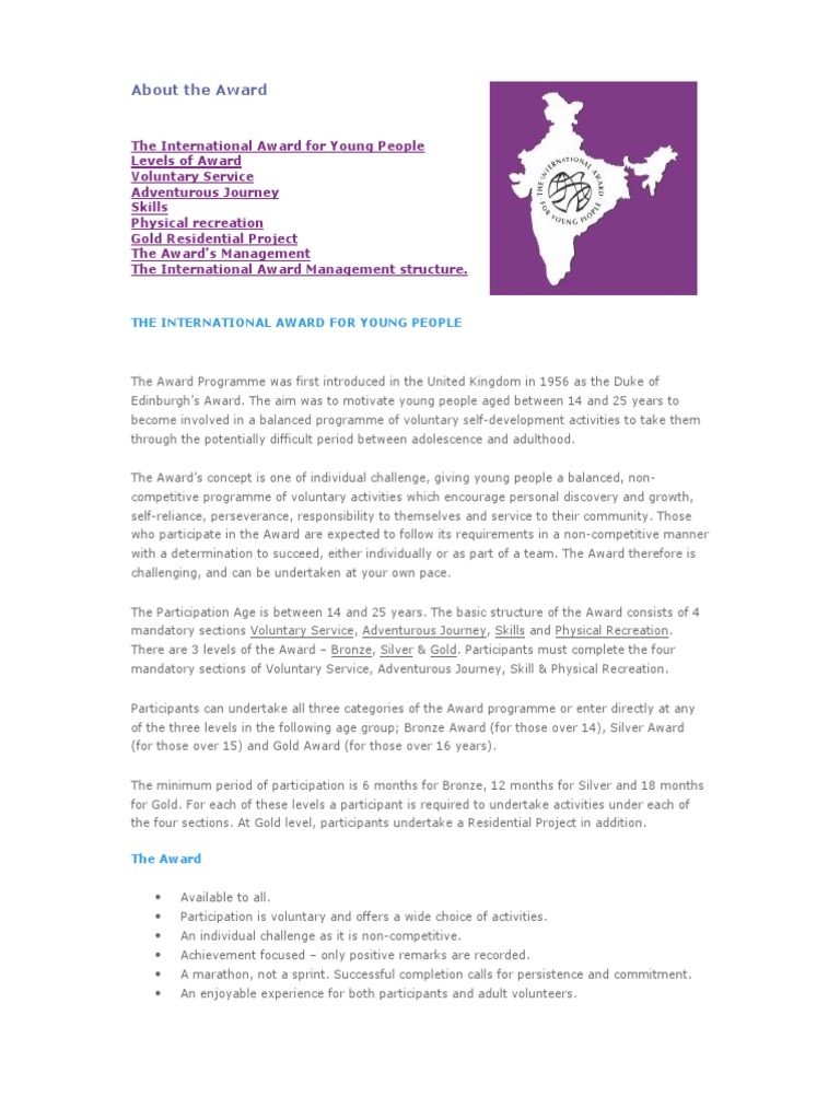 Iayp Award | PDF | Sports | Recreation