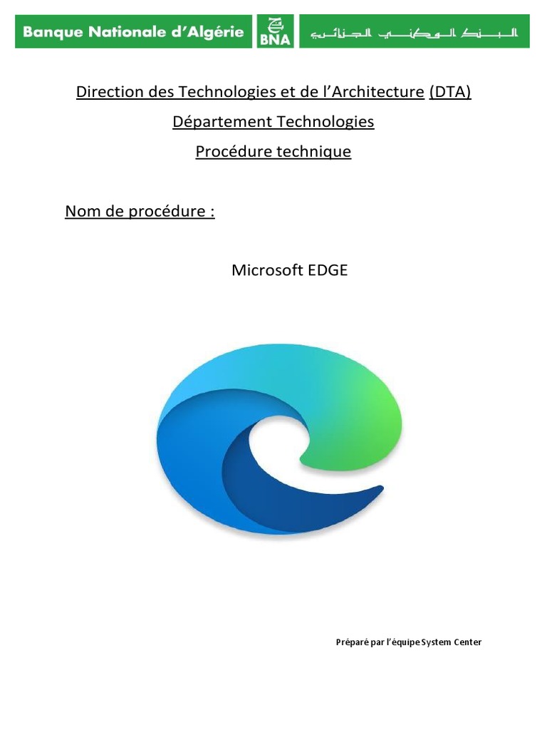 Procédure d'installation de Microsoft Edge | PDF | Ordinateurs