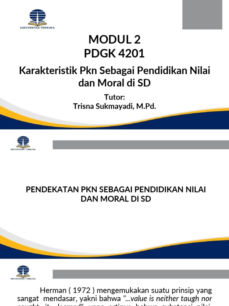 Modul 2 PDGK 4201 Pembelajaran PKN SD | PDF