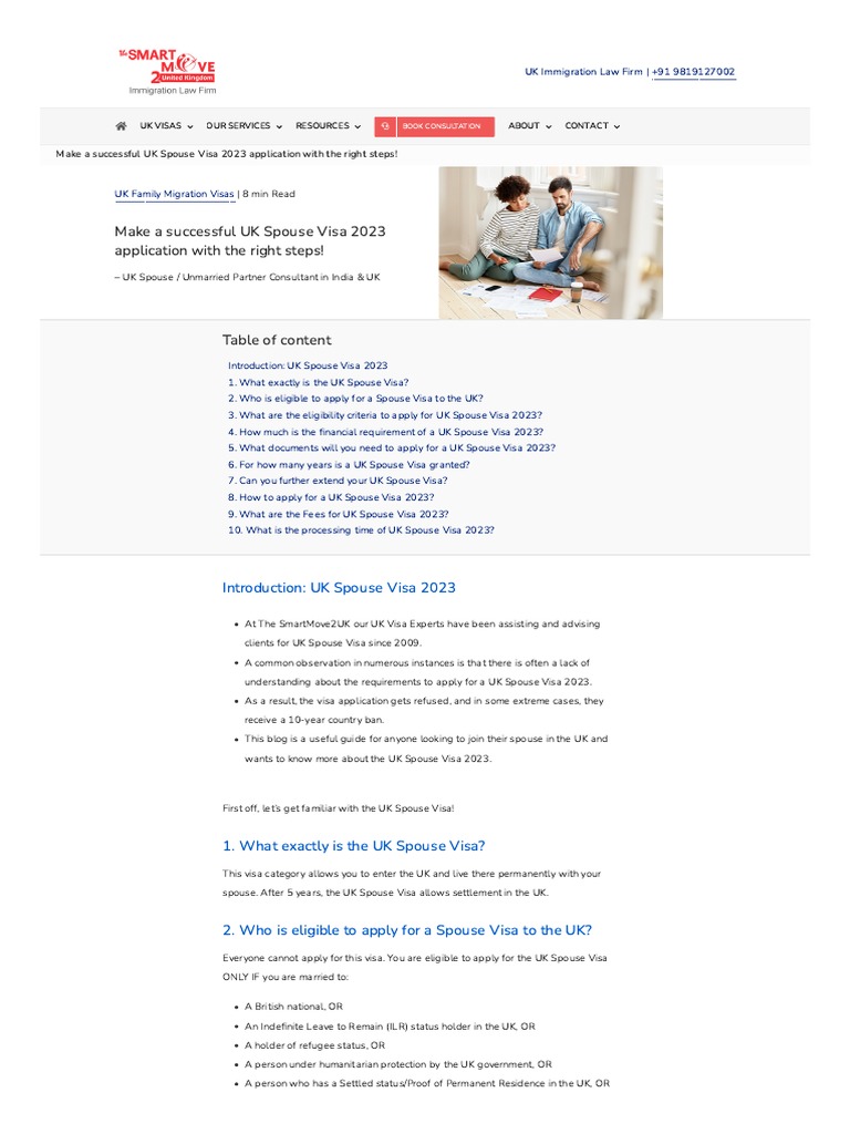 How To Apply For UK Spouse Visa 2023 | PDF | Travel Visa | Human Migration