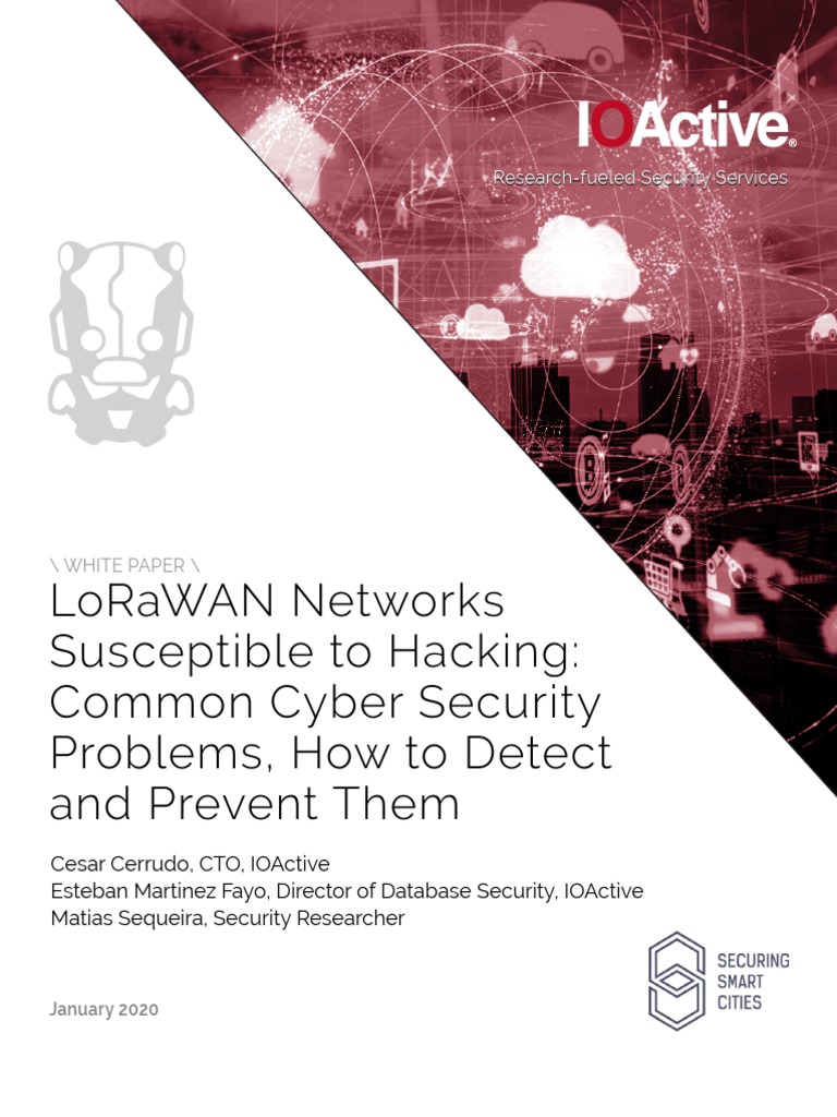 LoRaWAN Networks Susceptible To Hacking | PDF | Computer Security ...