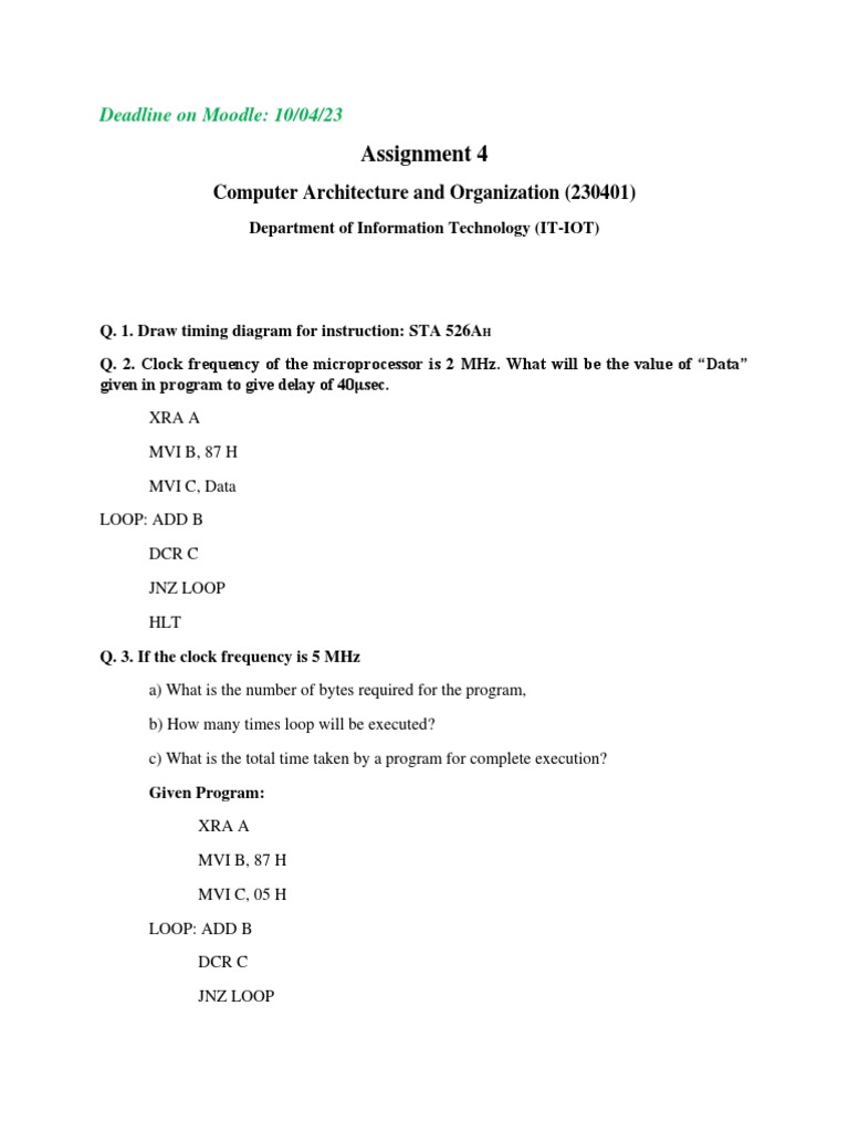 Assignment 4 | PDF | Digital Electronics | Computing