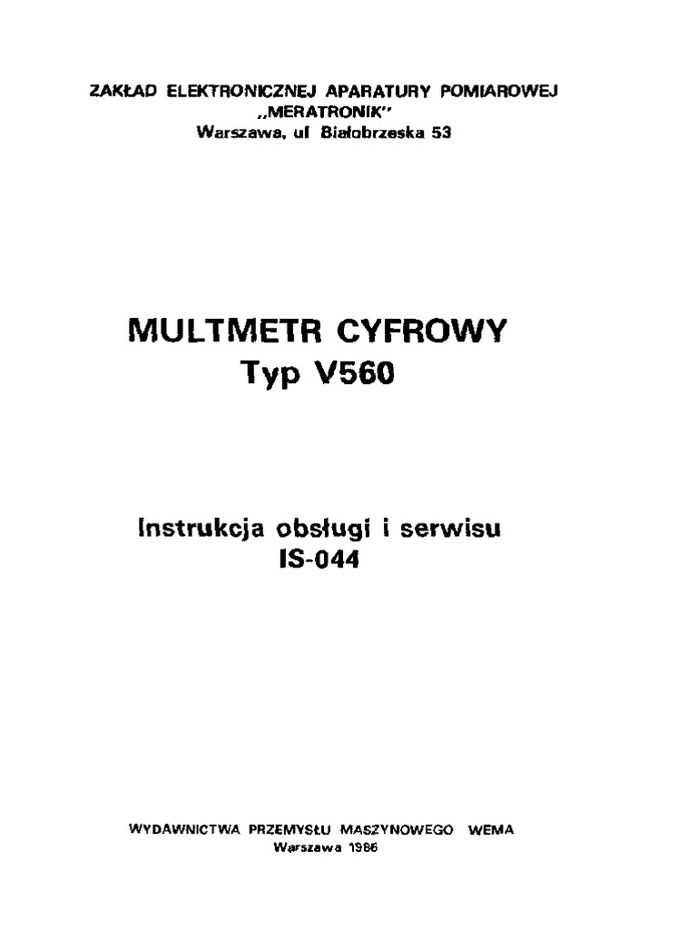 Meratronik V560 | PDF