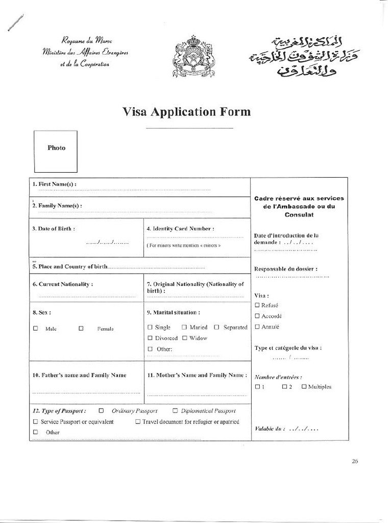 Formulaire Visa | PDF