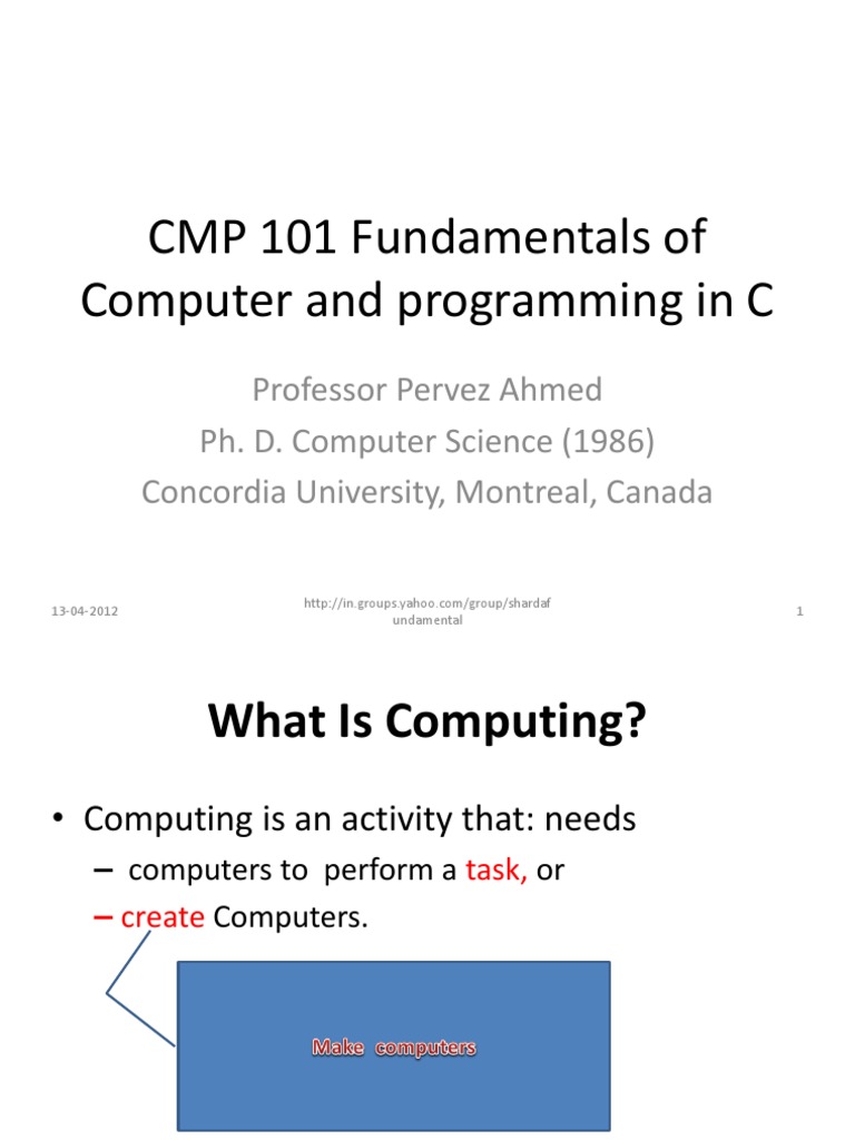 CMP 101 Set 1 Computing | PDF | Information System | Computer Science