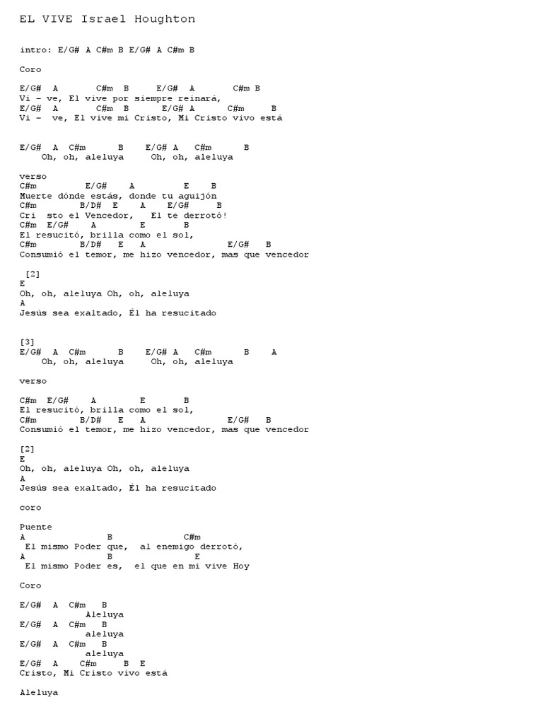 EL VIVE Israel Houghton | PDF
