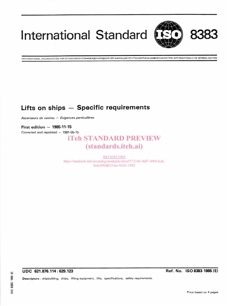 Iso 8383-1985 | PDF | International Organization For Standardization ...