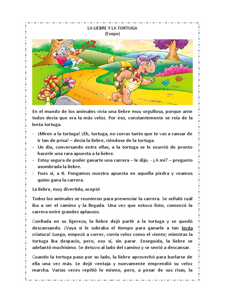 La Liebre y La Tortuga | PDF
