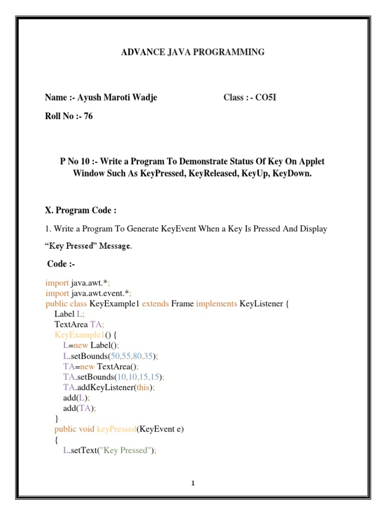 Ayush Practical No 10 | PDF