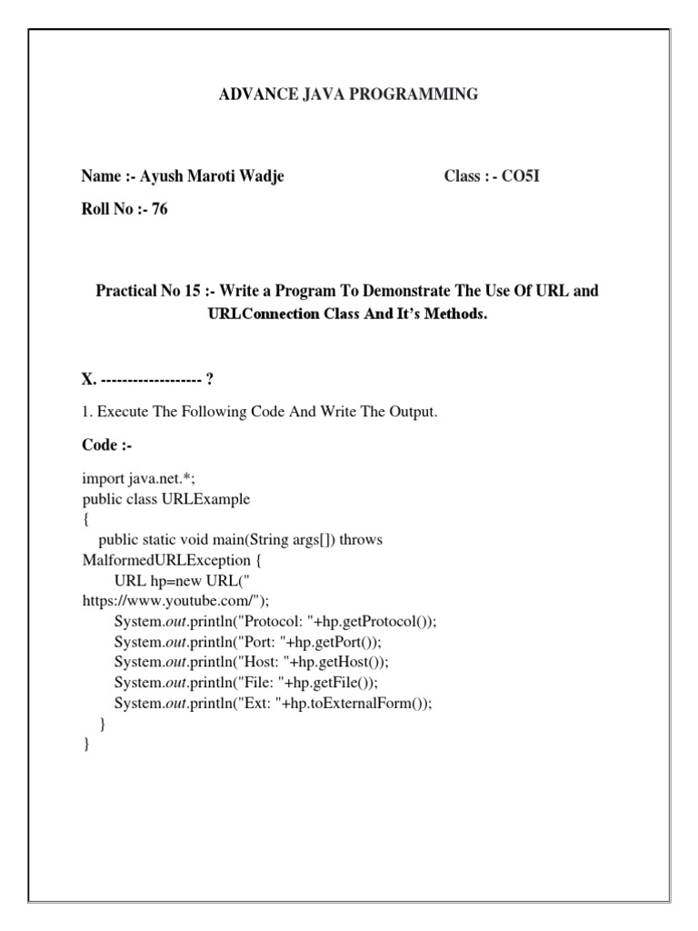 Ayush Practical No 15 | PDF