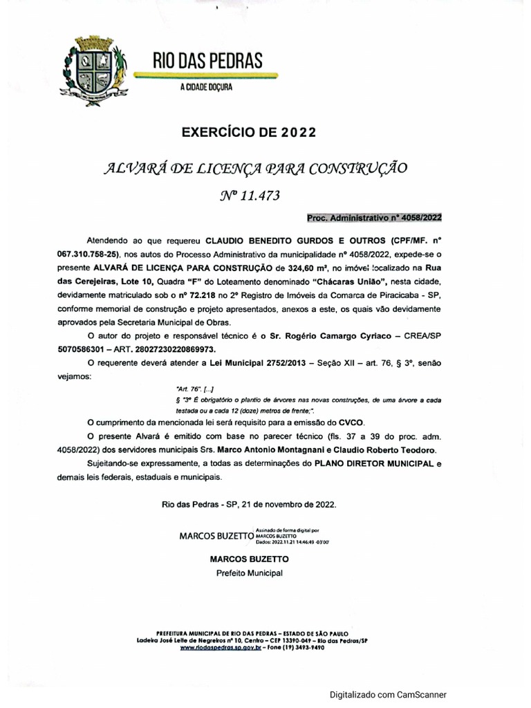 alvara de construcao | PDF