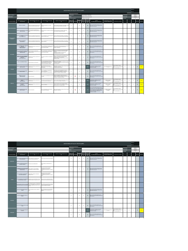 Análisis Modal de Fallos Y Efectos (Amfe) | PDF