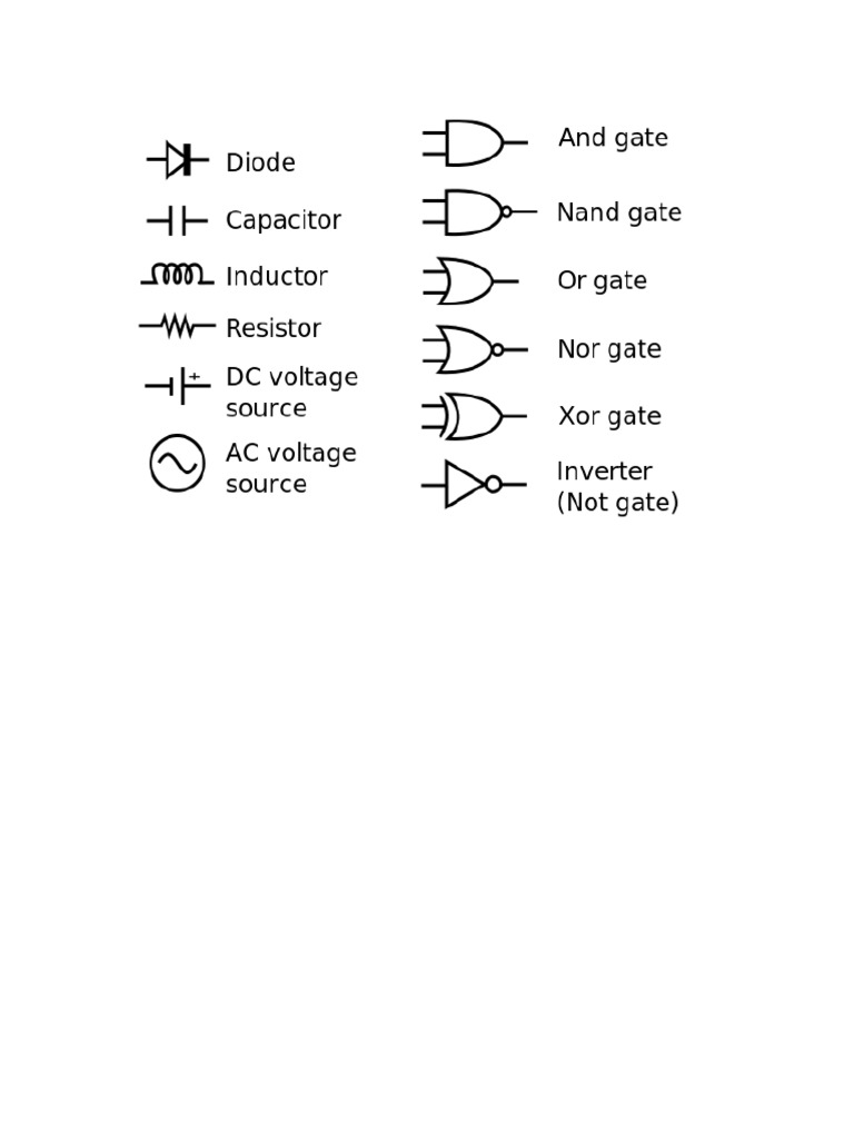 Diode, Capacitor, Etc. Symbols | PDF