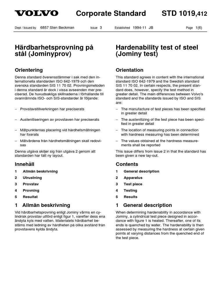 Corporate Standard STD 1019: Orientering Orientation | PDF