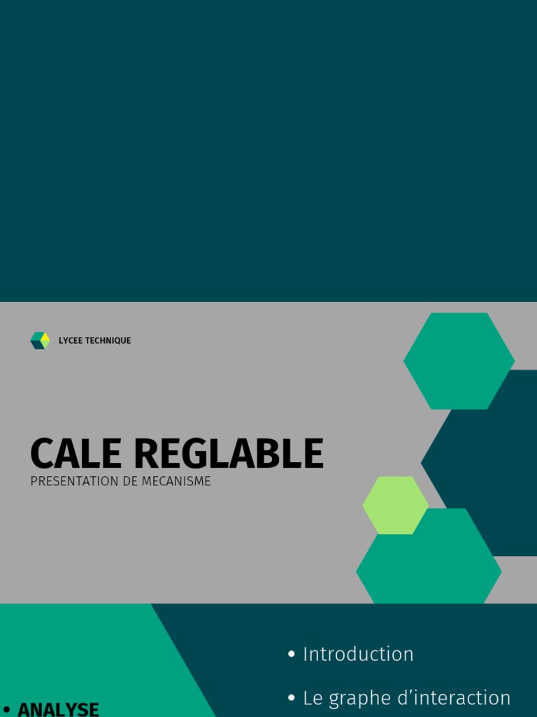Cale Réglable: Analyse Fonctionnelle | PDF | Sciences physiques | Machine