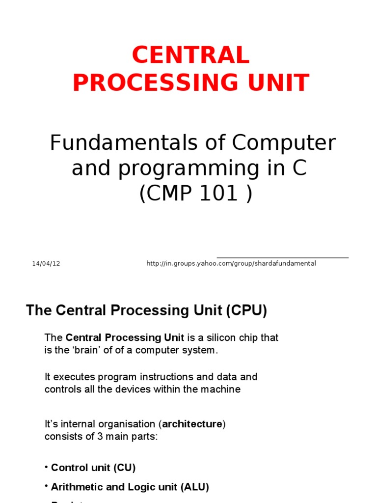 CMP 101 Set 6 CPU | PDF | Instruction Set | Central Processing Unit