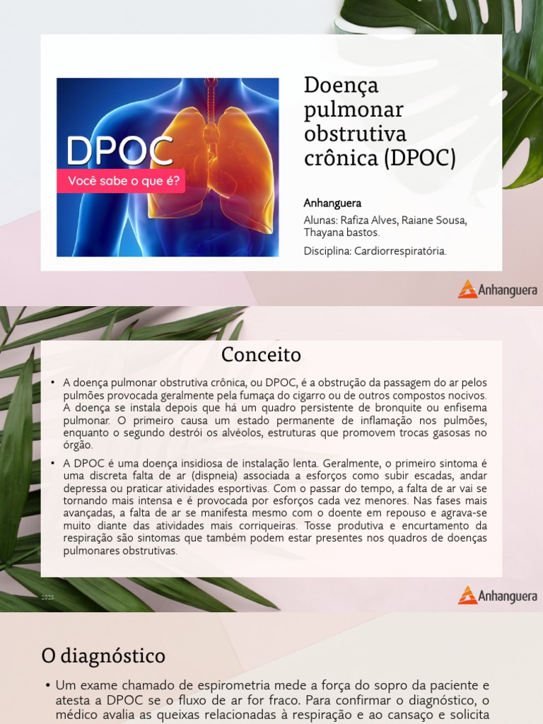 Doença Pulmonar Obstrutiva Crônica (DPOC) | PDF | Doença de obstrução ...