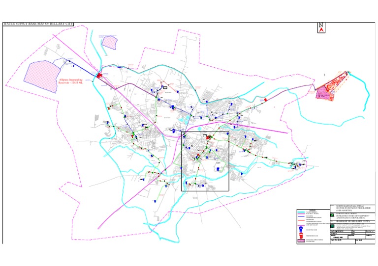 Water Supply Base Map of Bellary City: Allipura Impounding Reservoir ...