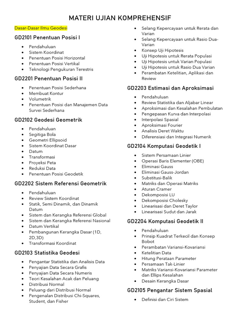 Catatan Kompre Recap | PDF