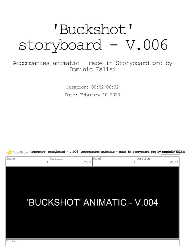 Buckshot Storyboard V.006 Overview | PDF | Animation | Film Production