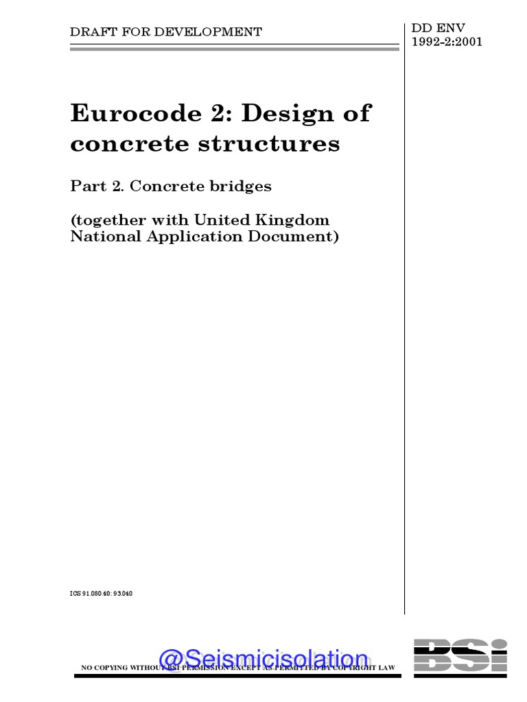 Eurocode 2: Design of Concrete Structures: @seismicisolation | PDF ...
