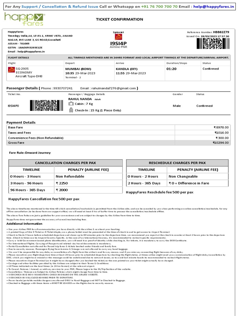 TICKET CONFIRMATION | PDF