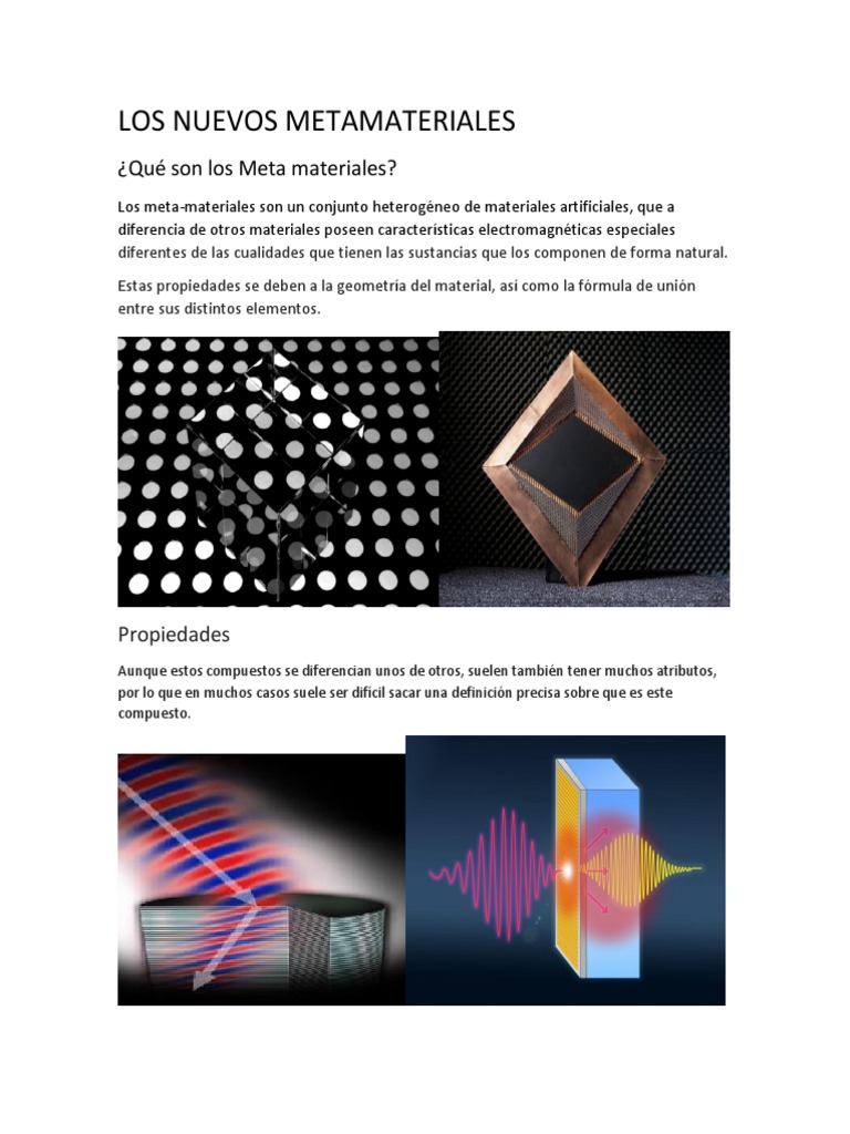 Los Nuevos Metamateriales | PDF | Metamaterial | Fenomeno fisico