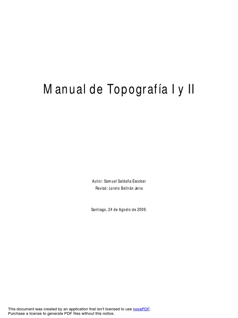 Manual de Topografía I y II_230419_123708 | PDF | Topografía | Geodesia