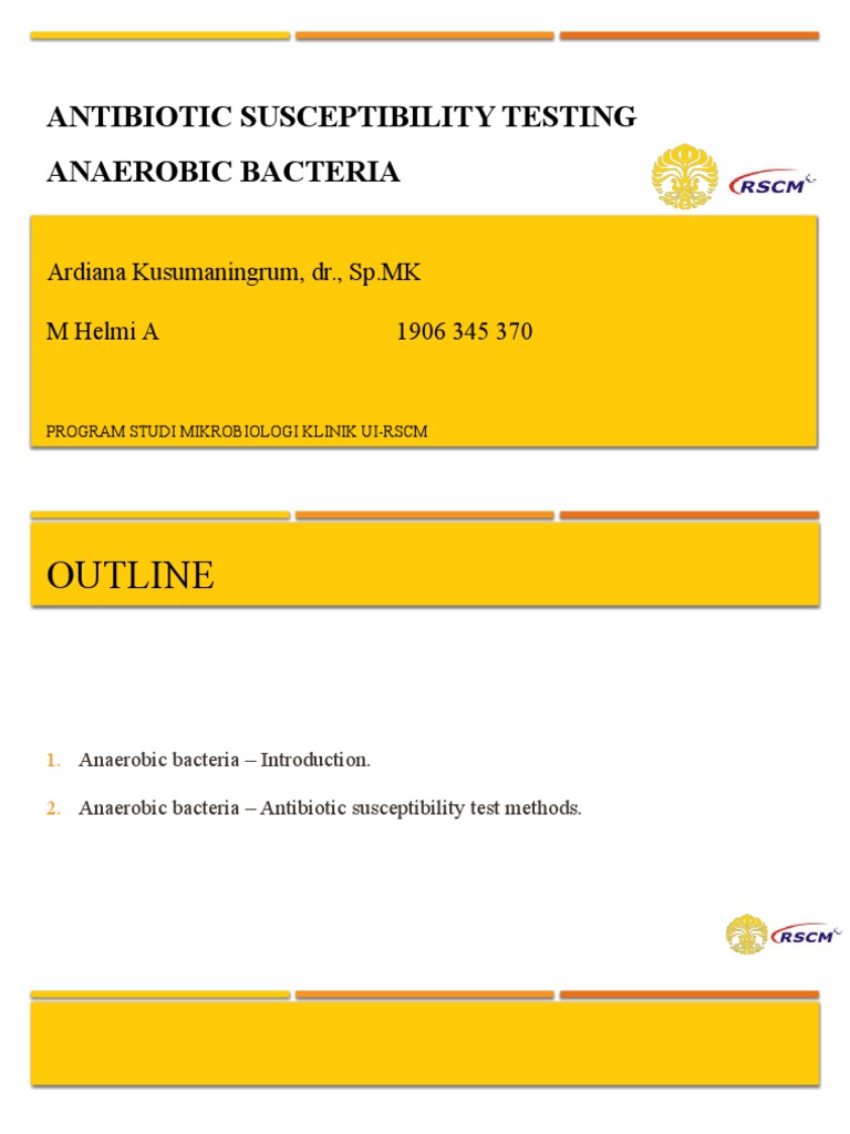 Antibiotic Resistance Testing - Anaerob | PDF | Microbiology | Medical ...