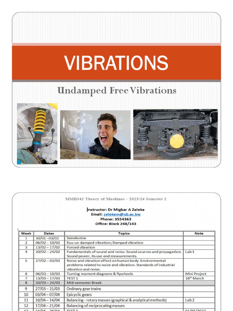 Undamped Free Vibrations | PDF