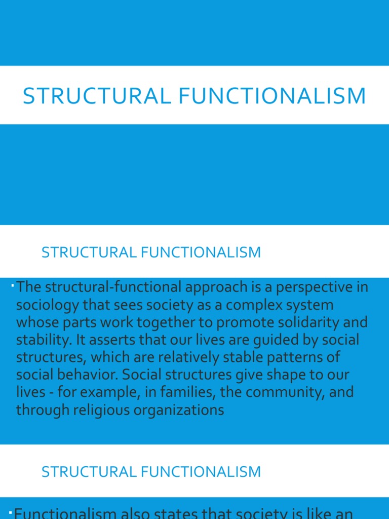 Structural Functionalism | PDF | Deviance (Sociology) | System