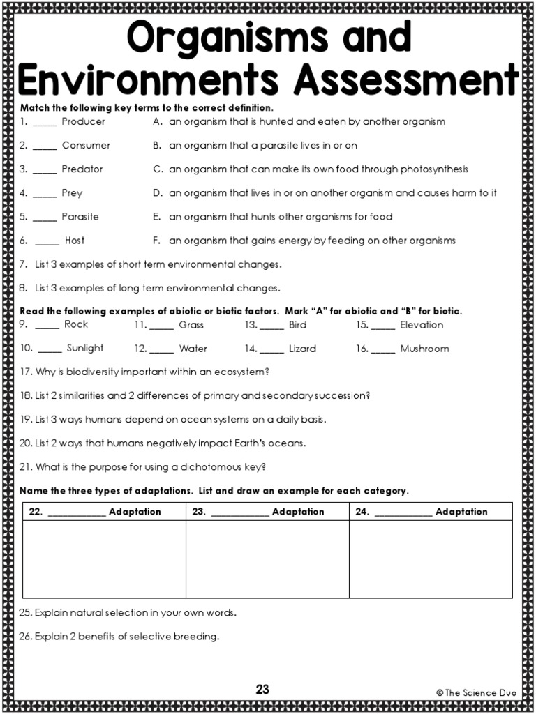Pages From Reporting Category 4-Organisms and Environments | PDF