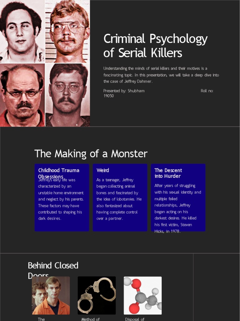 Criminal Psychology of Serial Killers | PDF | Serial Killer | Psychology
