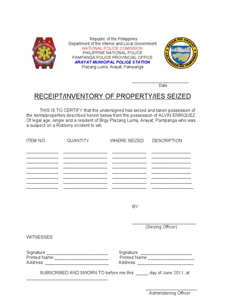 Inventory Receipt2 | PDF