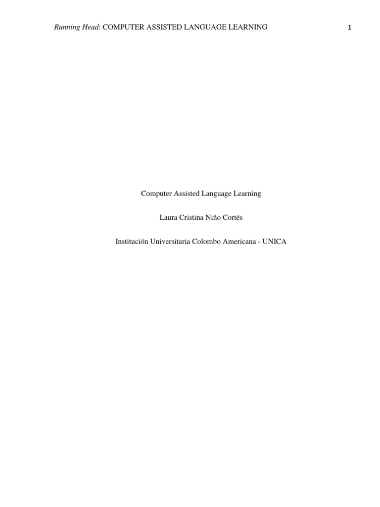 Computer Assisted Language Learning | PDF | Simulation | Learning
