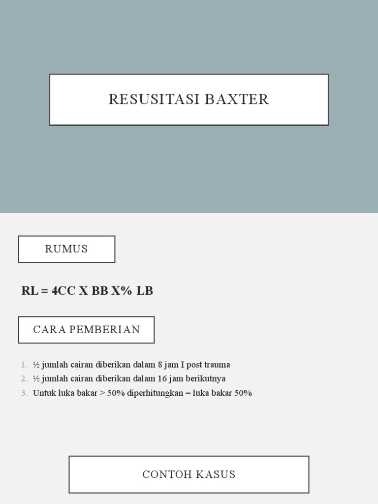 Rumus Resusitasi Cairan Baxter | PDF | Sains & Matematika