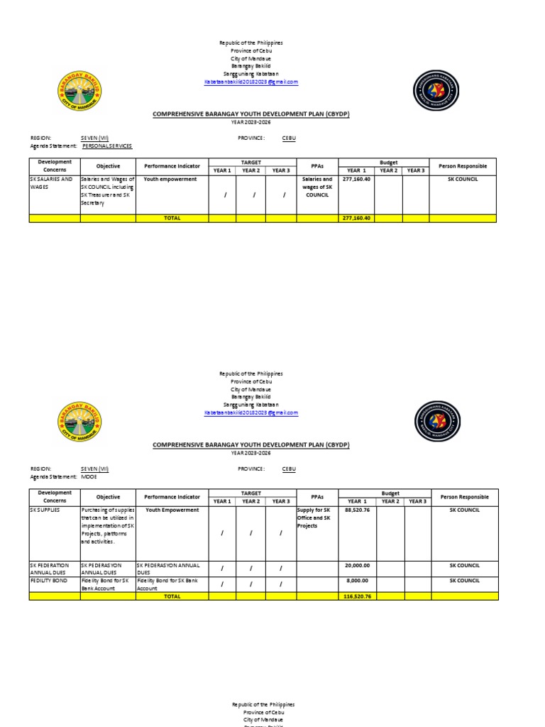 CBYDP 2023-2026 for Barangay Bakilid | PDF | Mental Health | Lgbt Community