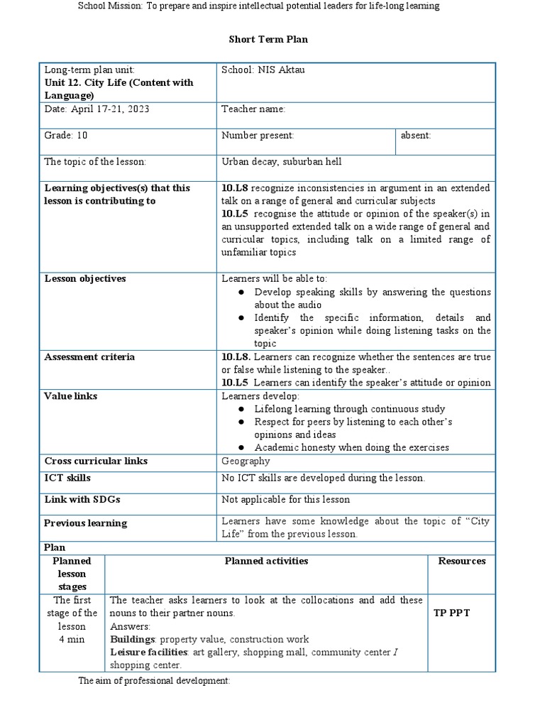 LP Urban Decay, Suburban Hell | PDF | Learning | Lesson