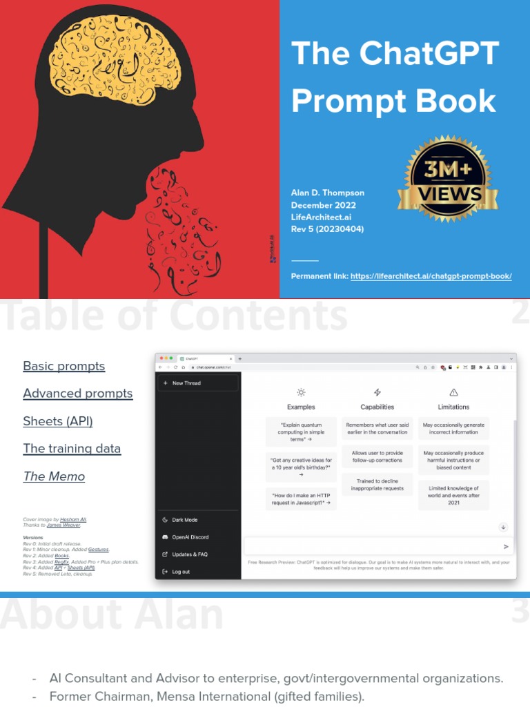 The ChatGPT Prompt Book - LifeArchitect - Ai - Rev 5 | PDF | Regular ...