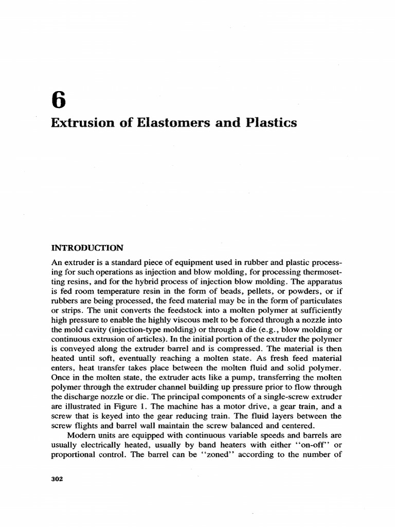 Extrusion of Elastomers and Plastics | PDF | Extrusion | Shear Stress