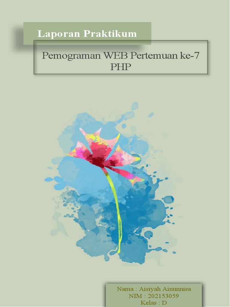 Pemograman Web Pertemuan Ke 7 Php Laporan Praktikum Pdf