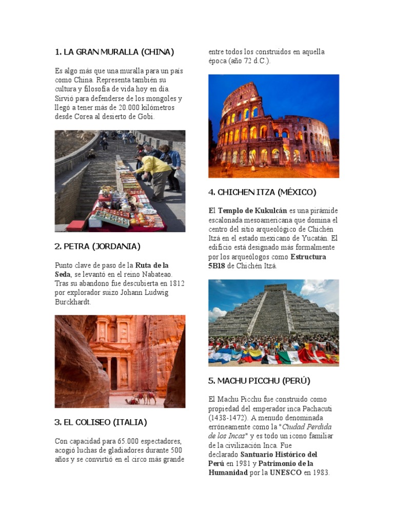 7 Maravillas Del Mundo Definicion | PDF