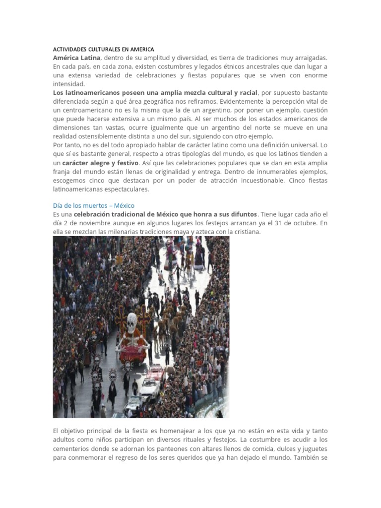 Fiestas Culturales Latinoamericanas | PDF