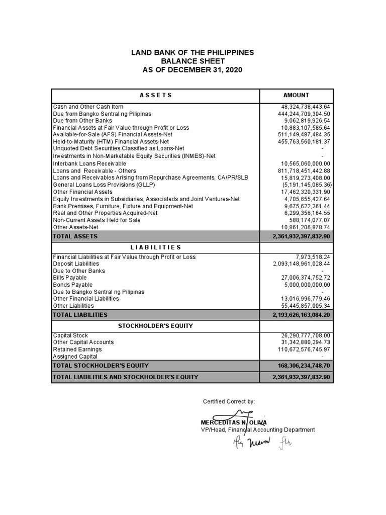 Balance Sheet As of Dec - 31, 2020 | PDF | Equity (Finance) | Business
